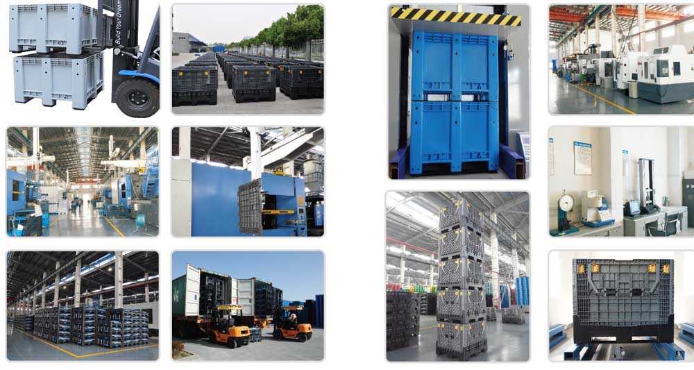 bulk plastic storage containers, collapsible pallet pack containers ...
