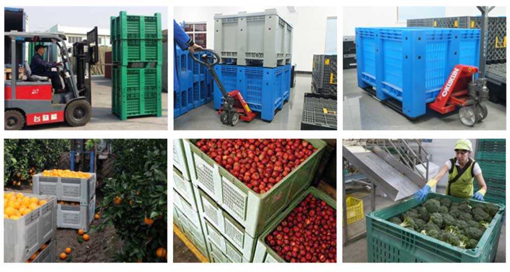 bulk plastic storage containers, collapsible pallet pack containers ...